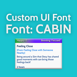 Custom UI Font - CABIN - Gallery - The Sims 4 Mods - CurseForge