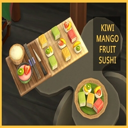 icemunmun Kiwi Mango fruit Sushi / translation spanish by Monisims - The Sims 4 Translations ...