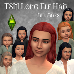 TSM Long Elf Hair - The Sims 4 Create a Sim - CurseForge