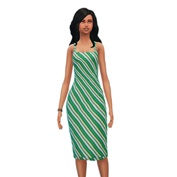 Candy Stripe Summer Dress - The Sims 4 Create a Sim - CurseForge