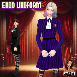 Enid uniform by Pyanett - The Sims 4 Create a Sim - CurseForge