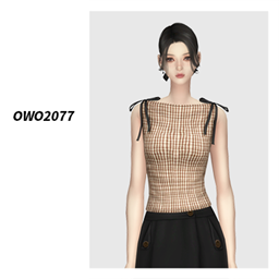 OWO2077 - Graceful Ribbon Bow Top - Gallery - The Sims 4 Create a Sim ...
