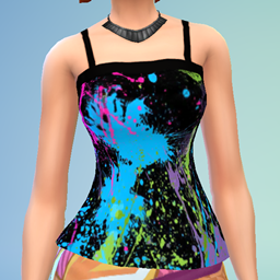 Splatter paint camisole - Files - The Sims 4 Create a Sim - CurseForge