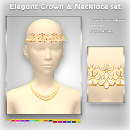 Vilachi Elegant Crown and Necklace set - The Sims 4 Create a Sim ...