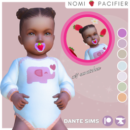 Nomi Strawberry pacifier - set - The Sims 4 Create a Sim - CurseForge