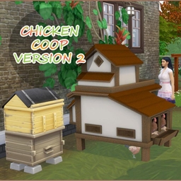 FUNCTIONAL CHICKEN COOP By icemunmun | Chinese Translation - The Sims 4 ...