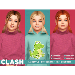 CasualSims - Clash Hairstyle CHILDREN (With Strands) - The Sims 4 ...