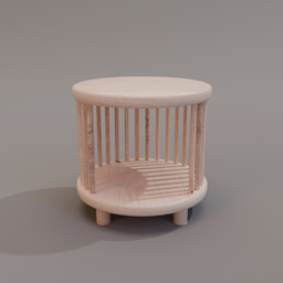 Round Slatted Side Table - Gallery - inZOI Build Mode - CurseForge