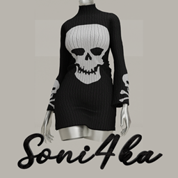 Skull knit dress - The Sims 4 Create a Sim - CurseForge