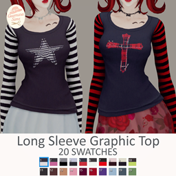 Long Sleeve Graphic Top - The Sims 4 Create a Sim - CurseForge
