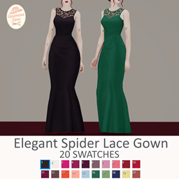 Elegant Spider Lace Gown - The Sims 4 Create a Sim - CurseForge