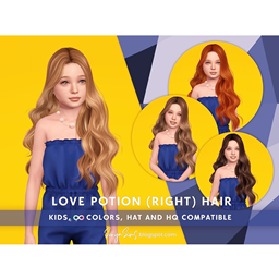SONYASIMS - LOVE POTION HAIR KIDS (RIGHT) - SonyaSims 321 Hair Love ...