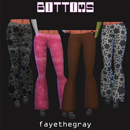 gemma's hip hugging bell bottoms by fayethegray - The Sims 4 Create a ...