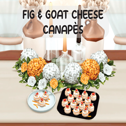 Fig & Goat Cheese Canapés por AlwaysJustJay / Translated to Spanish by ...