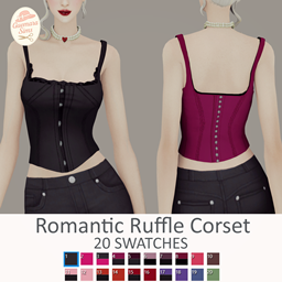 Romantic Ruffle Corset - The Sims 4 Create a Sim - CurseForge