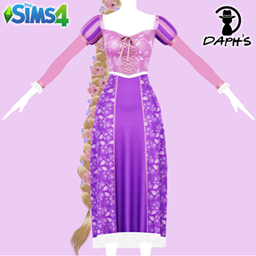 Rapunzel Dress S159 - File - The Sims 4 Create a Sim - CurseForge