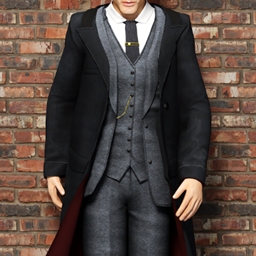 Adult - Vintage gangster outfit suit with overcoat and pants - The Sims ...
