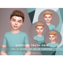 SONYASIMS - SPIRIT OF TRUTH HAIR KIDS - Files - The Sims 4 Create a Sim ...