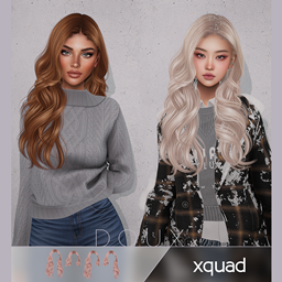 Doux - XQuad Hairstyle (4 Hairs - PACK) - Dependencies - The Sims 4 ...