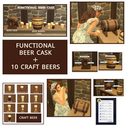 Functional Cask - Beer Crafting By icemunmun | Chinese Translation - The Sims 4 Translations ...