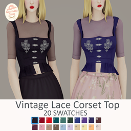 Vintage Lace Corset Top - The Sims 4 Create a Sim - CurseForge