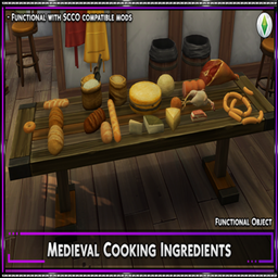 Medieval Cooking Ingredients - Functional por SrslySims / Translated to ...