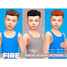CasualSims - Fire Hairstyle Children - The Sims 4 Create a Sim - CurseForge