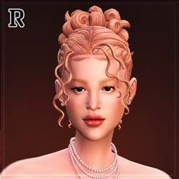 Rosie Curly Bun Hair - Files - The Sims 4 Create a Sim - CurseForge