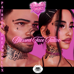 Face Tattoo Blessed | Female & Male - face tattoo blessed female male ...
