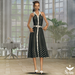 Lucy Midi Dress - Files - The Sims 4 Create a Sim - CurseForge