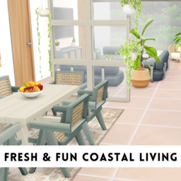 Fresh & Fun Coastal Living & Dining - The Sims 4 Rooms / Lots - CurseForge