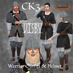 CK3 Norse Visby Outfits - Warrior version + Helmet - File - The Sims 4 ...