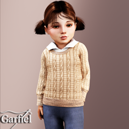 Toddler - Cable knit sweater with collared top - Gallery - The Sims 4 ...