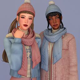 Winter Wonderland - Scarf + Pom-Pom Beanie - The Sims 4 Create a Sim ...