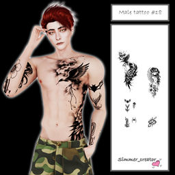 Male tattoos #18 - The Sims 4 Create a Sim - CurseForge