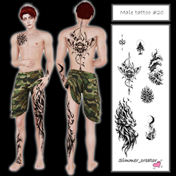 Male tattoos #20 - The Sims 4 Create a Sim - CurseForge