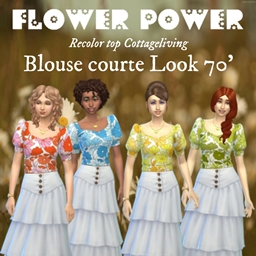 Ceremony Dress//Look 70'//Recolor dress basegame - The Sims 4 Create a ...