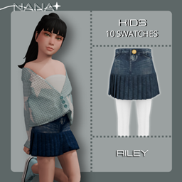 NANA7 - (Riley) Jeans Skirt - Files - The Sims 4 Create a Sim - CurseForge