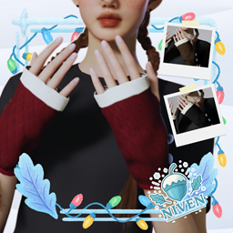 Winter Break Collection - Fluffy Xmas Gloves F - winter break ...