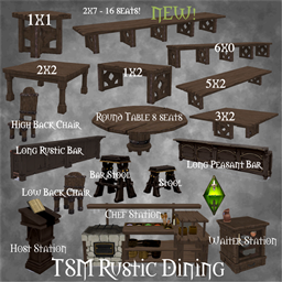 TSM Medieval Rustic Dining Set - The Sims 4 Build / Buy - CurseForge