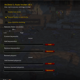 Art3mis's Auto Inviter - World of Warcraft Addons - CurseForge