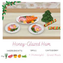 Honey-Glazed Ham (Grand Meal) por TianaSims / Translated to Spanish by ...