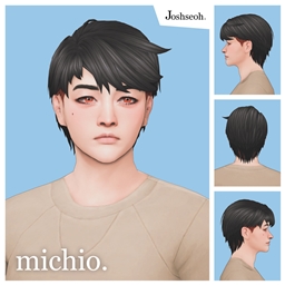 Michio Hair - [JOSH JO_SE_OH] Michio Hair.zip - The Sims 4 Create a Sim ...