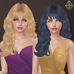 Aurum - Michelle long mm wavy hairstyle - The Sims 4 Create a Sim ...