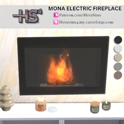 Mona electric fireplace - Files - The Sims 4 Build / Buy - CurseForge