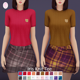 Iris Knit Tee - Sweater Weather Set - Files - The Sims 4 Create a Sim ...
