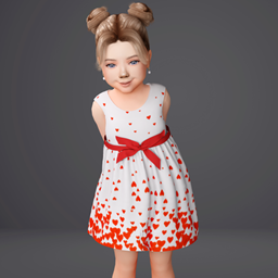 Children's dress with hearts - The Sims 4 Create a Sim - CurseForge
