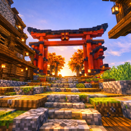 Japanese village world - japanese-town-in-the-cherry-biome.mcworld ...