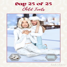 babybeesims child traits: Winter Athlete & Cozy Crafter / translation ...