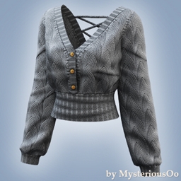Open back lace tie knit sweater - The Sims 4 Create a Sim - CurseForge